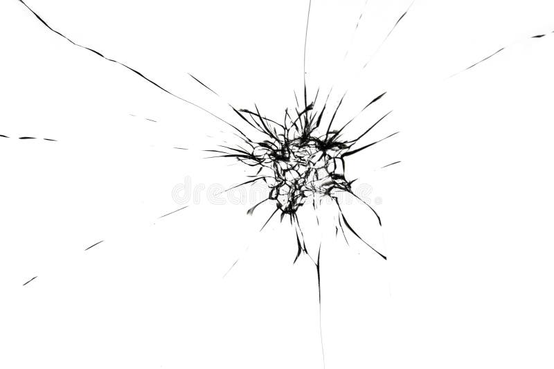The Effect of Broken Glass Screen Smartphone, Cracked on a White ...