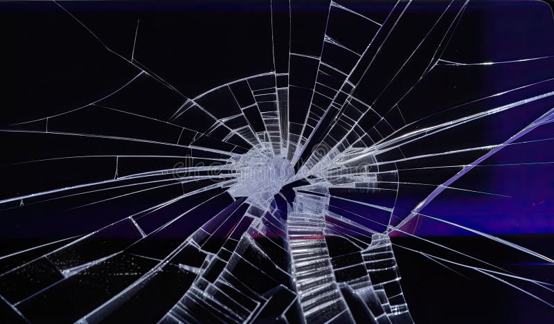 The Effect of a Broken TV Matrix with Cracks. Generative Ai Stock ...