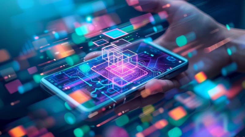 Effect of Edge Computing on Mobile App Performance Stock Illustration ...