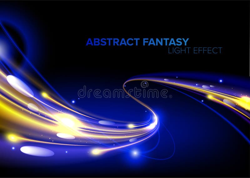 Abstract Fantasy Light Effect in Vector Art Stock Illustration ...