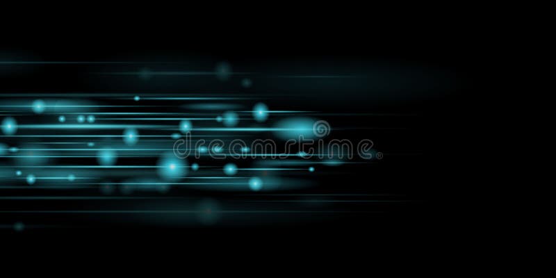 The Effect of the Fast Movement of the Car. Realistic Horizontal Neon ...