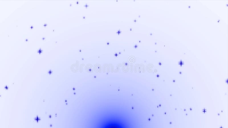 Effect of Flying Star-shaped Particles, on a Bright Background, Blue ...