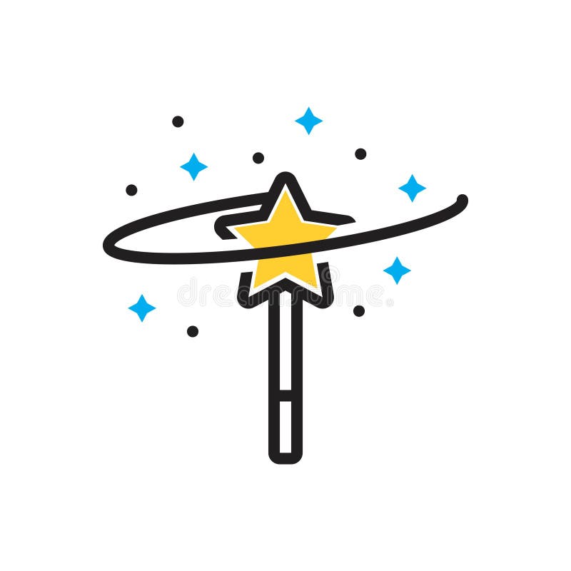 Multi Color Icon for Effect, Magic and Glow Stock Illustration ...