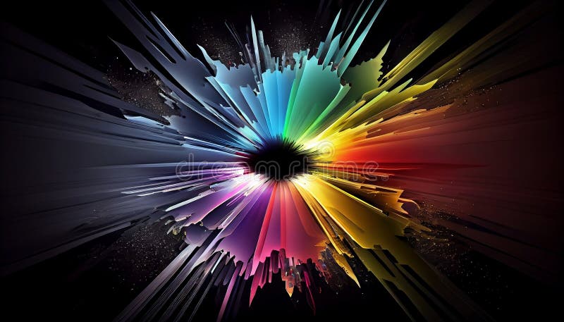 The Effect of Light Passing through a Prism, with Bright Bursts of ...