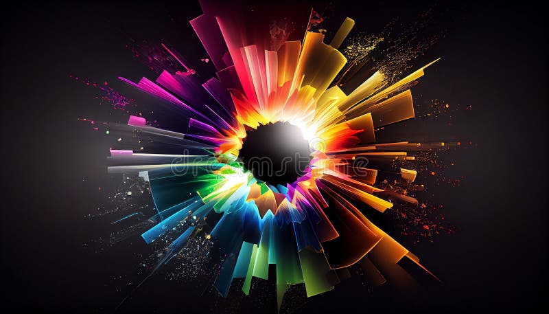The Effect of Light Passing through a Prism, with Bright Bursts of ...