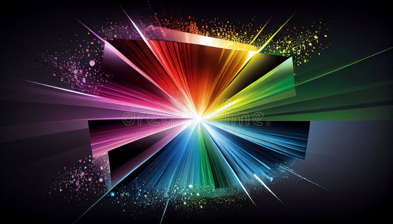 The Effect of Light Passing through a Prism, with Bright Bursts of ...