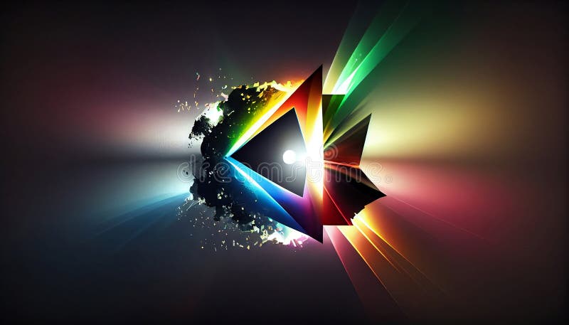 The Effect of Light Passing through a Prism, with Bright Bursts of ...