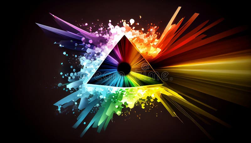 The Effect of Light Passing through a Prism, with Bright Bursts of ...