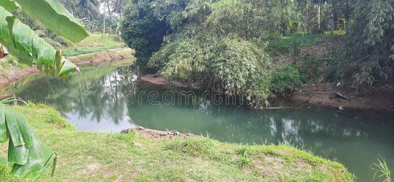 Effect from Long Summer, Water River Very Low Stock Image - Image of ...