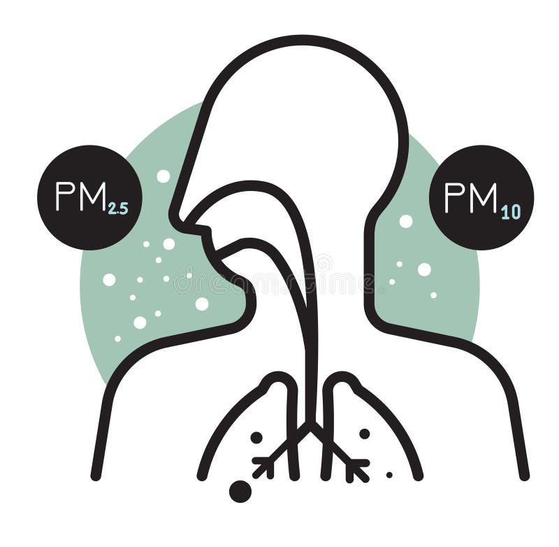 Particulate Matter PM 10 Pollution - Icon Stock Vector - Illustration ...