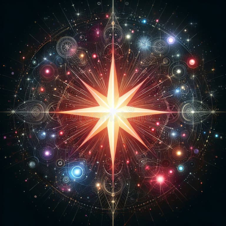 Effect with Radiant Beams of Light Emanating from a Central Point Stock ...