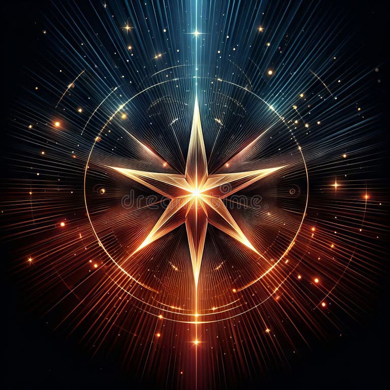 Effect with Radiant Beams of Light Emanating from a Central Point Stock ...