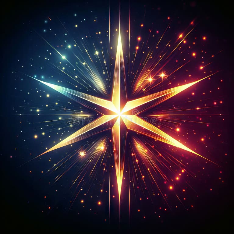 Effect with Radiant Beams of Light Emanating from a Central Point Stock ...