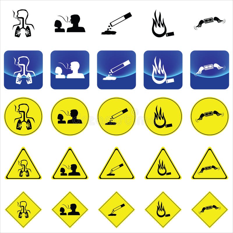 Effect of Smoking Cigarette Vector Stock Vector - Illustration of ...