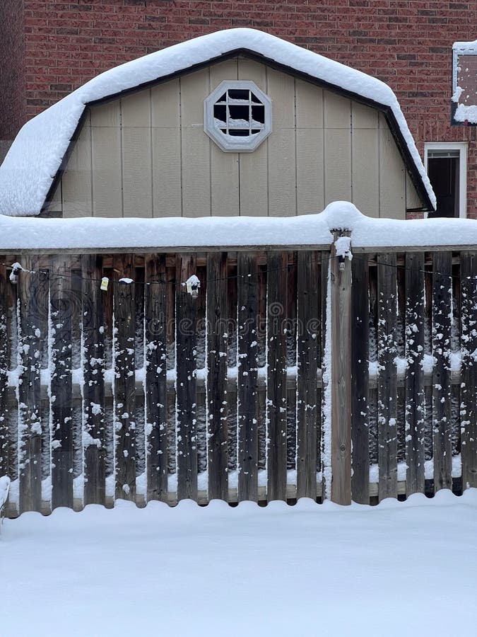 Effect of Snow Storm in Brampton, Canada Stock Image - Image of fences ...