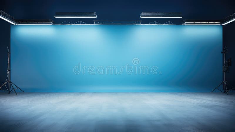 Effect Studio Background Blue Stock Illustration - Illustration of pale ...