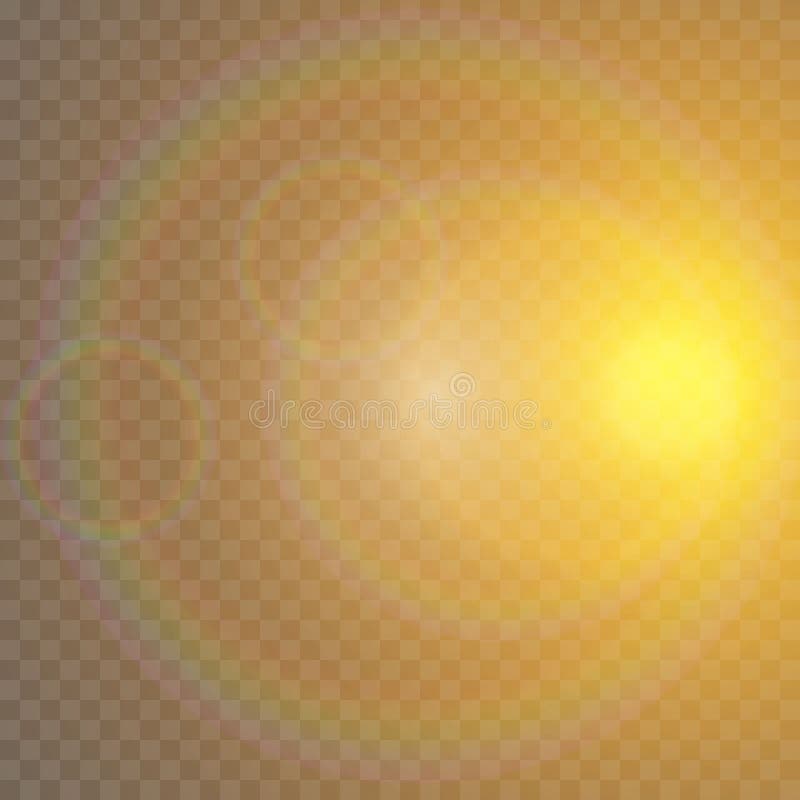 The Effect of the Sun, Light through the Lens, Glare on a Transparent ...