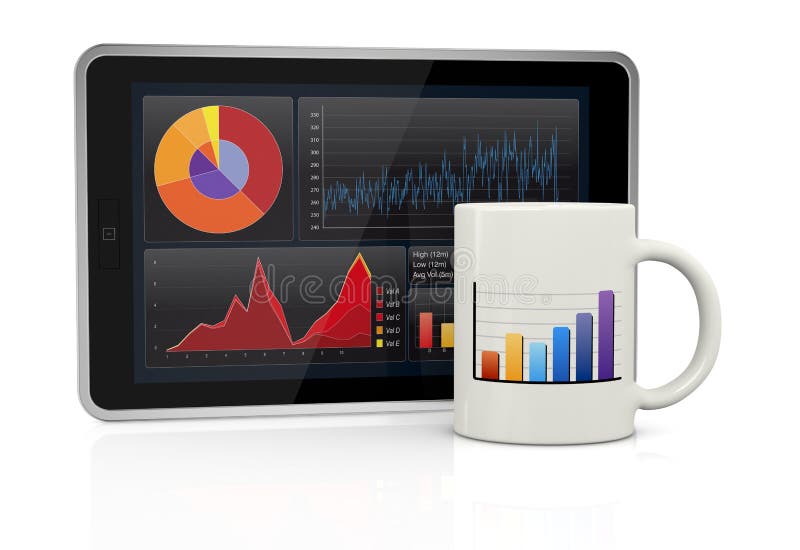 Effectenbeurs En Technologie, Concept Stock Illustratie - Illustration ...