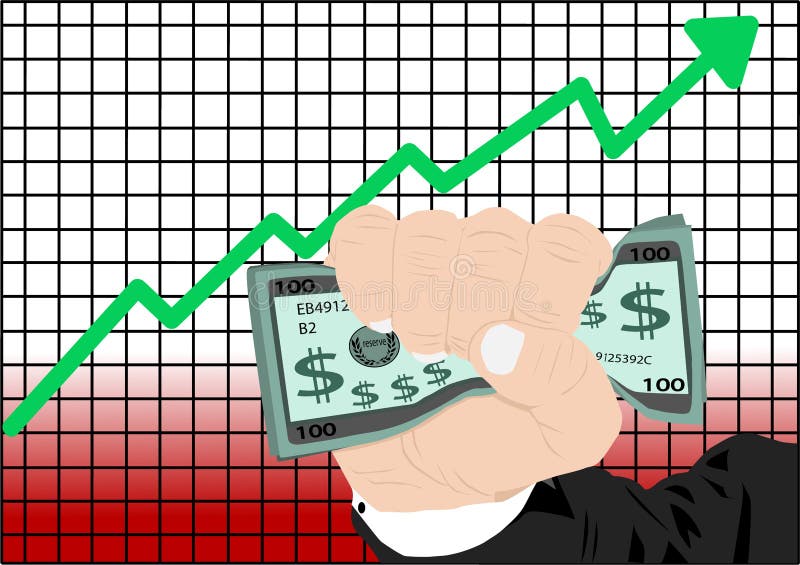 Stijging Van De Aandelenmarkt Vector Illustratie - Illustration of ...