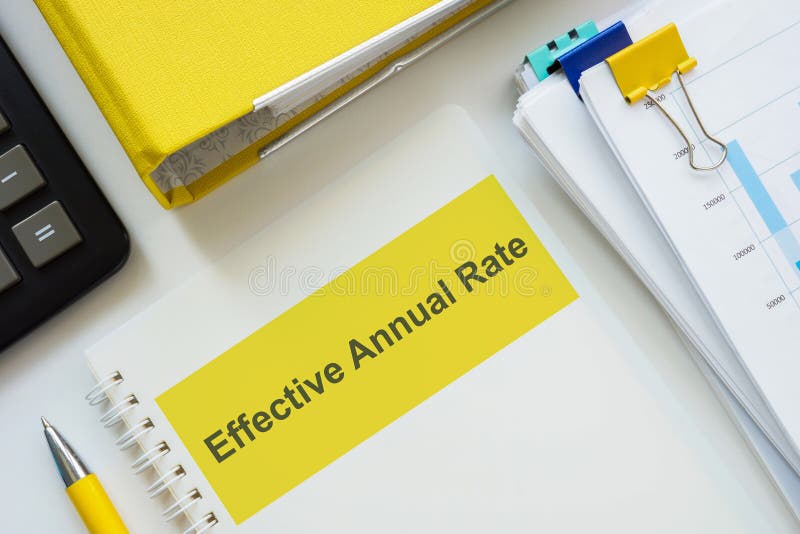 Effective Annual Rate and Financial Report. Stock Photo - Image of ...