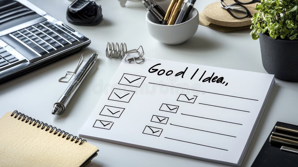 Effective Checklist for Organizing Tasks Office Desk Visual Guide ...