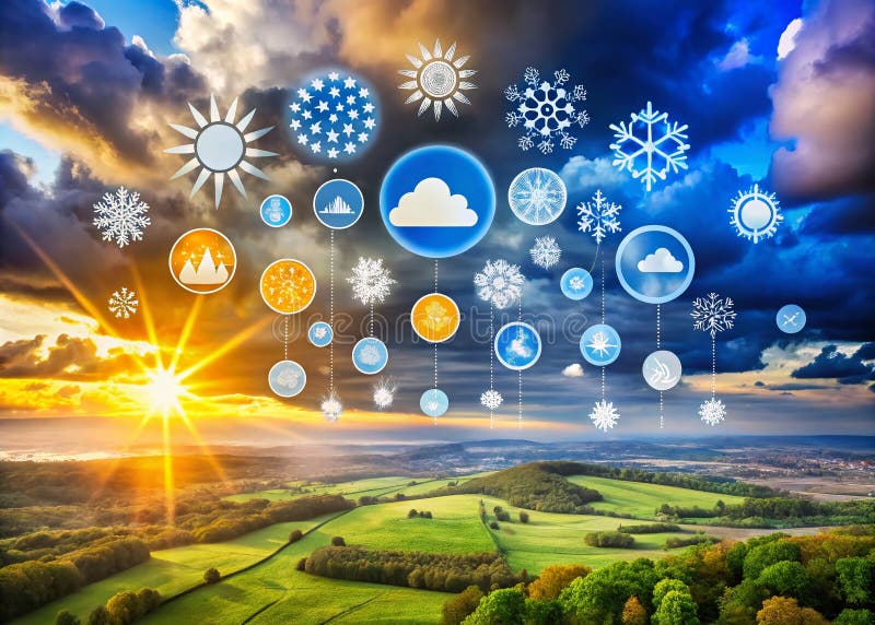Effective Climate Data Visualization Weather Symbols for Infographics ...