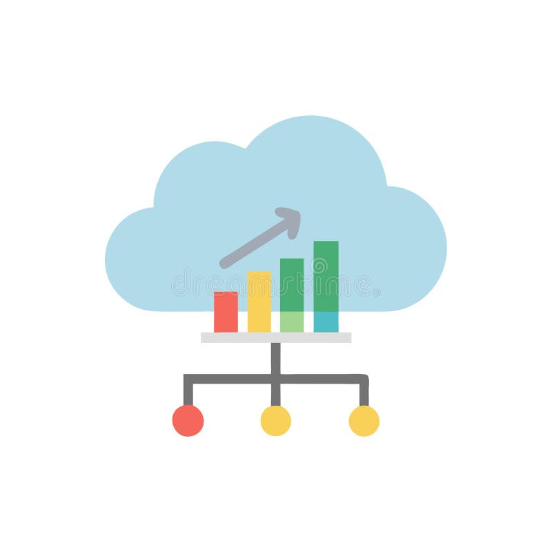 Effective Cloud Chart Illustration Stock Illustration - Illustration of ...