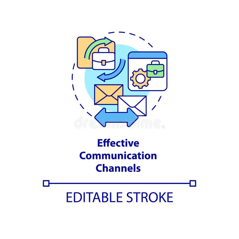 Effective Communication Channels Concept Icon Stock Vector ...