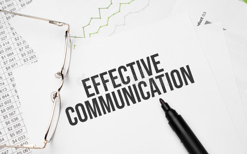 Effective Communication . Conceptual Background with Chart ,papers, Pen ...