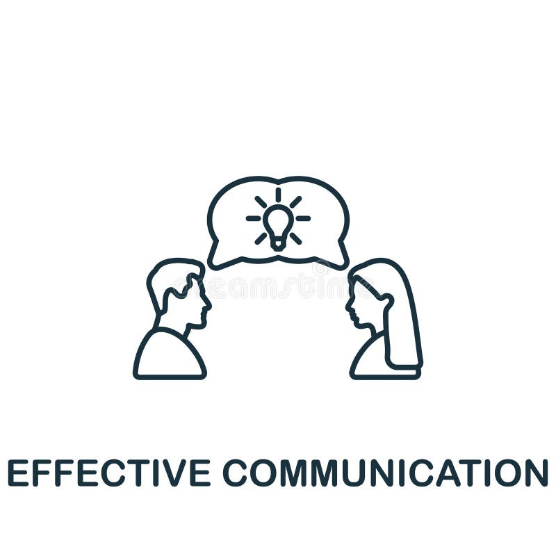 Effective Communication Icon. Monochrome Simple Line Data Science Icon ...