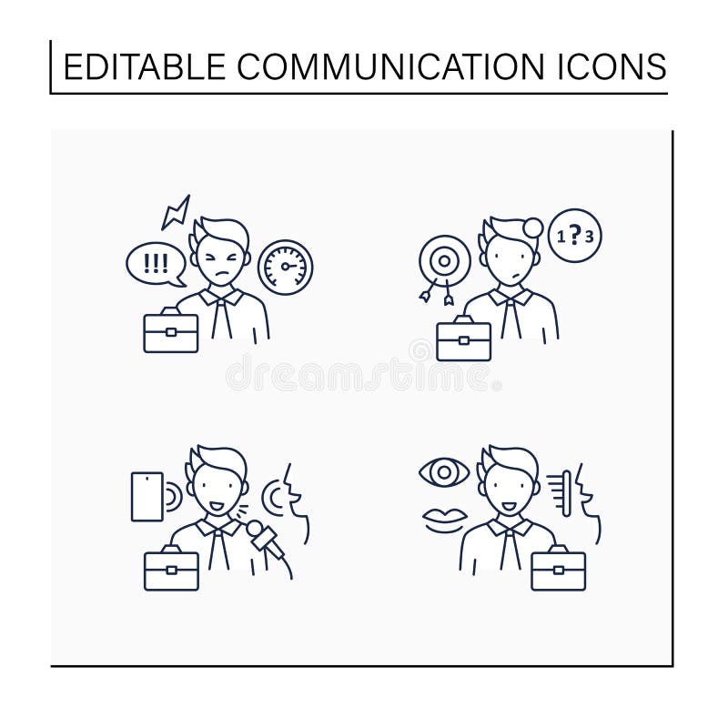 Non Verbal Communication Icons Stock Illustrations – 43 Non Verbal ...