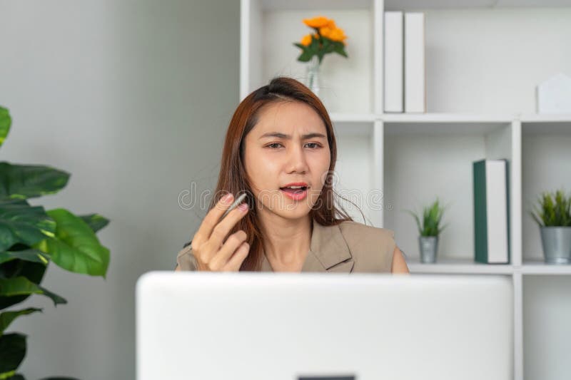 Effective Communication and Problem Solving. a Woman Expresses Concern ...