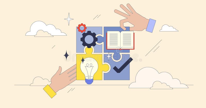 Effective Competence is Depicted through Puzzle Pieces with Gears, a ...