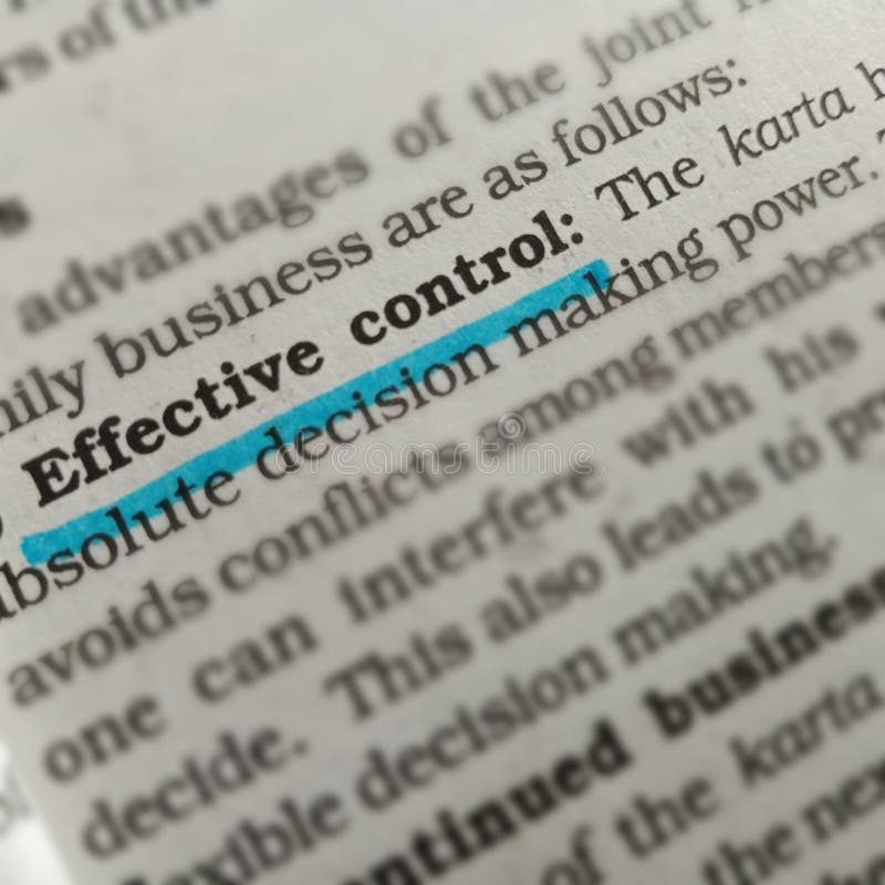 Effective Control Words Displaying on Information Form Stock Photo ...