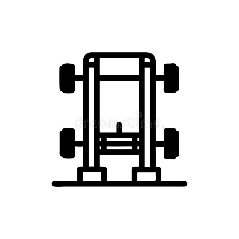 Effective Heavy-Duty Power Rack for Gym Training Stock Illustration ...