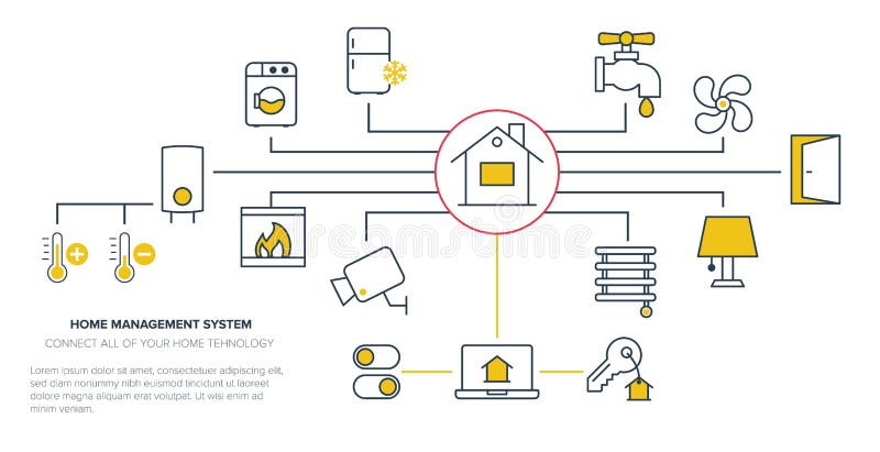 Effective House Management System Stock Illustration - Illustration of ...