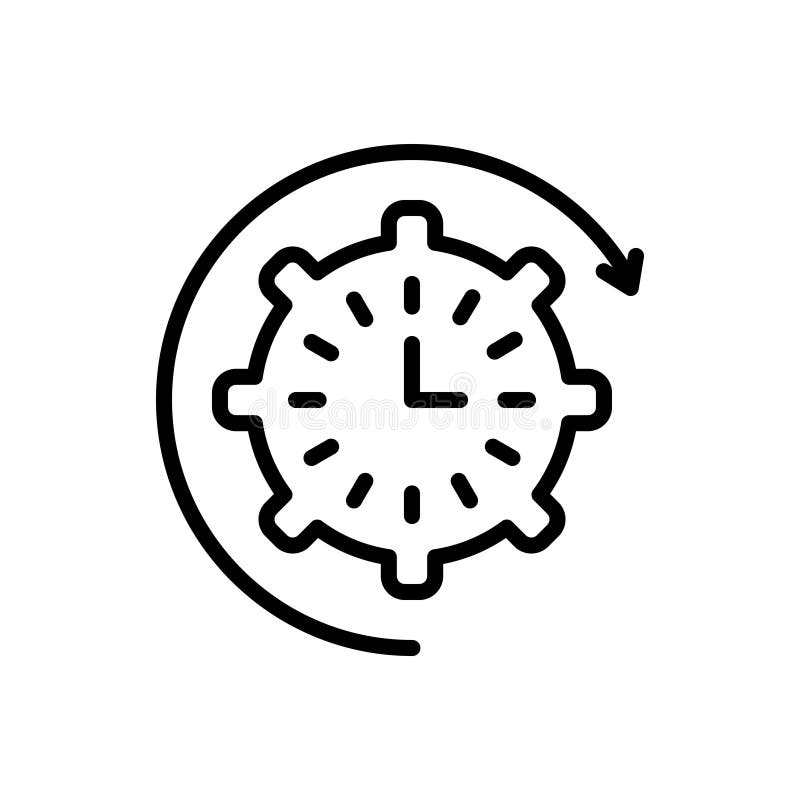 Black Line Icon for Effective, Effectual and Powerful Stock Vector ...