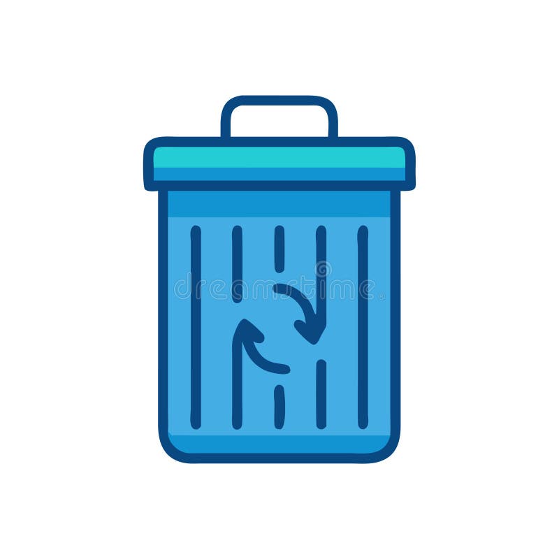 Effective Icons for Waste Recycling Bins Stock Illustration ...