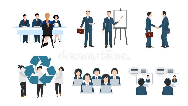 Effective Management Organizing Work Processes Stock Vector ...