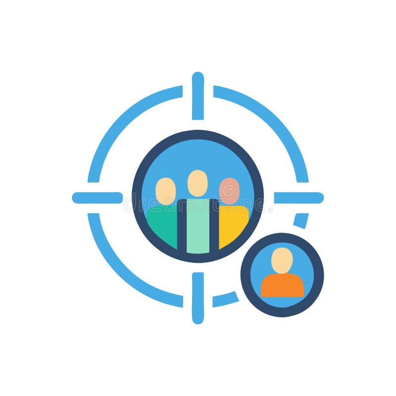 Effective Market Segmentation Icon Stock Image - Illustration of ...