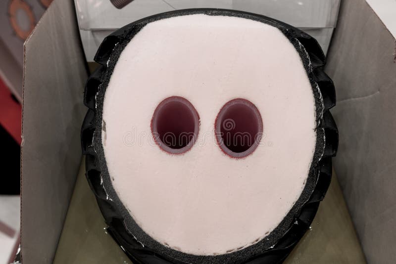 Effective Pipe Insulation. Long-term Thermal Insulation Sample Stock ...