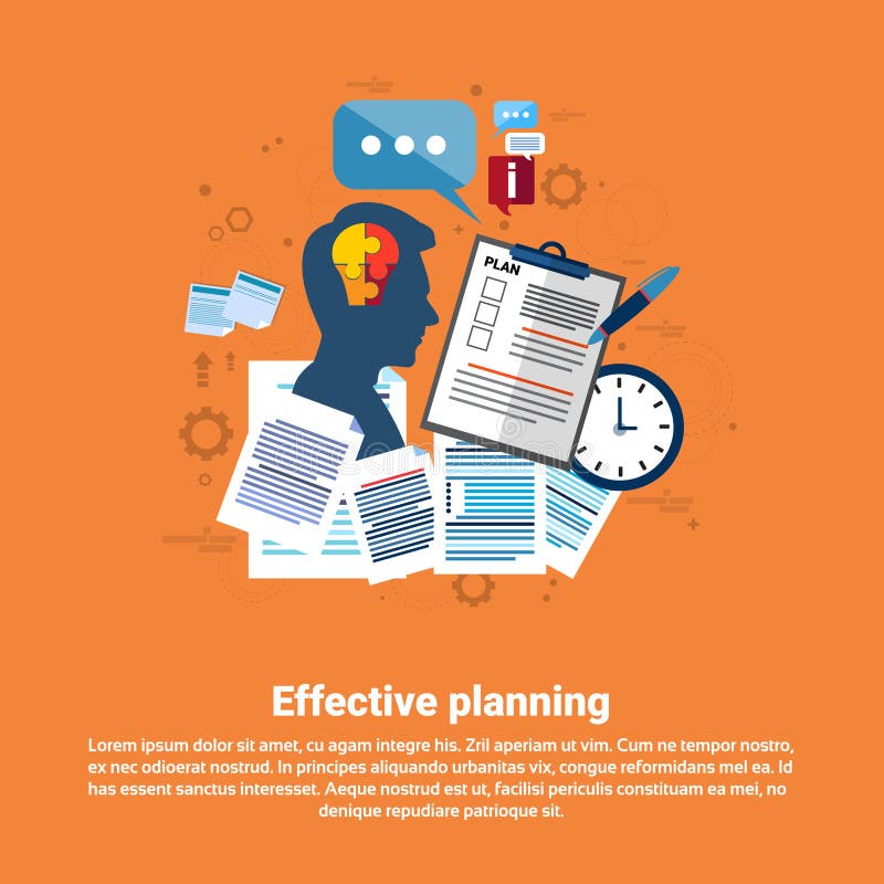 Effective Planning Strategy Business Web Banner Stock Vector ...