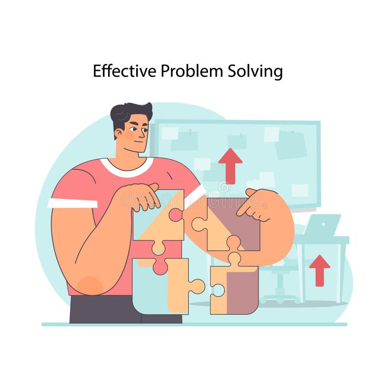Effective Problem Solving Concept. Flat Stock Illustration ...