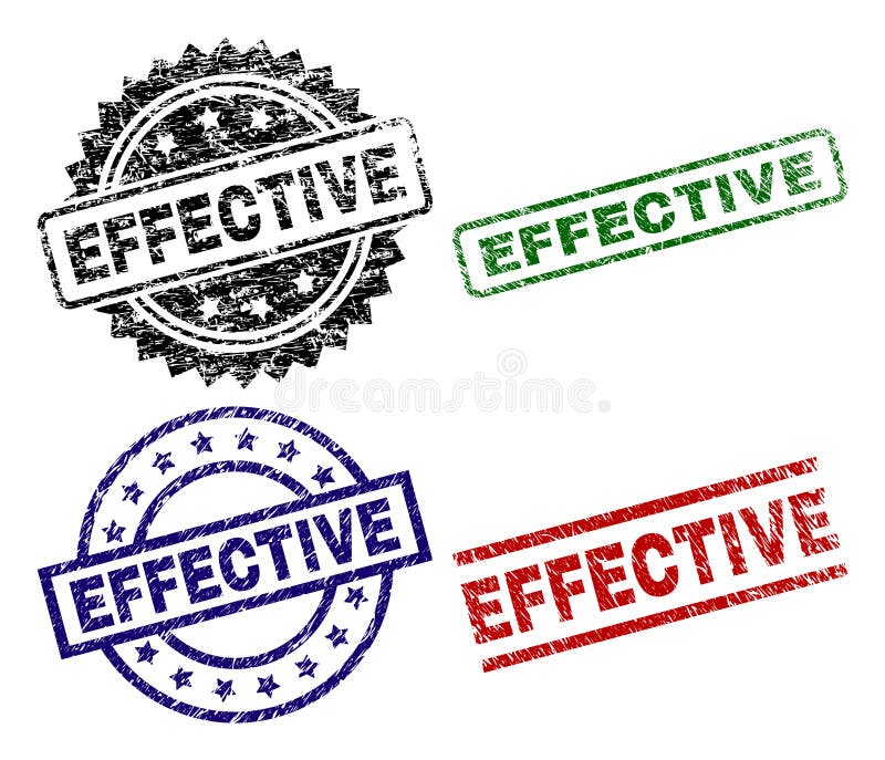 Grunge Textured EFFECTIVE Seal Stamps Stock Vector - Illustration of ...