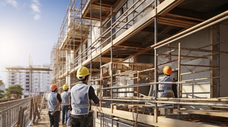 Effective Supervision at Construction Sites. Generative AI Stock ...