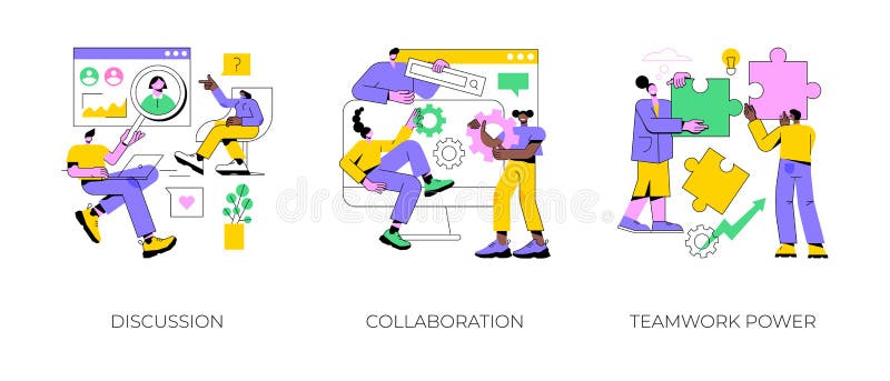 Effective Team-working Abstract Concept Vector Illustrations. Stock ...