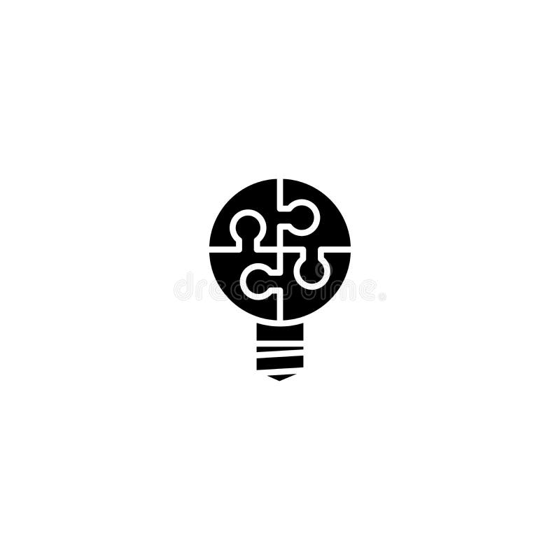 Effective Teamwork Black Icon Concept. Effective Teamwork Flat Vector ...