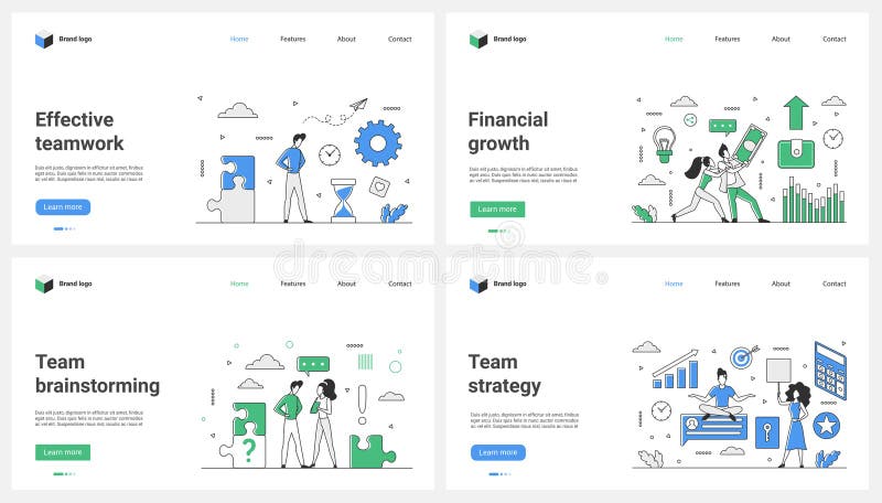 Effective Teamwork Concept stock vector. Illustration of challenge - 273657057