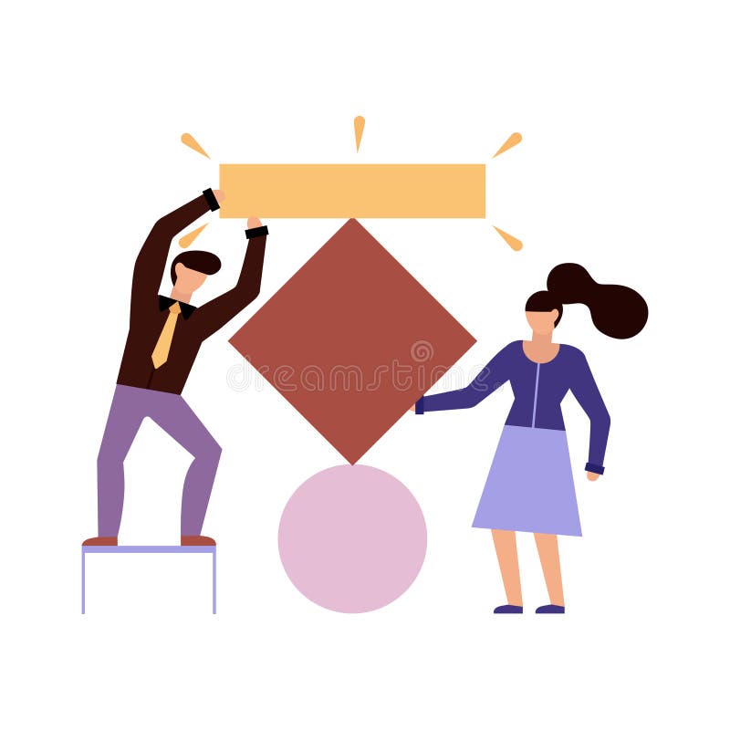 Effective Teamwork Concept stock vector. Illustration of challenge ...