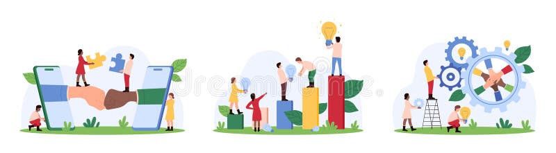 Effective Teamwork of Strong Dedicated Corporate Team, Tiny People ...